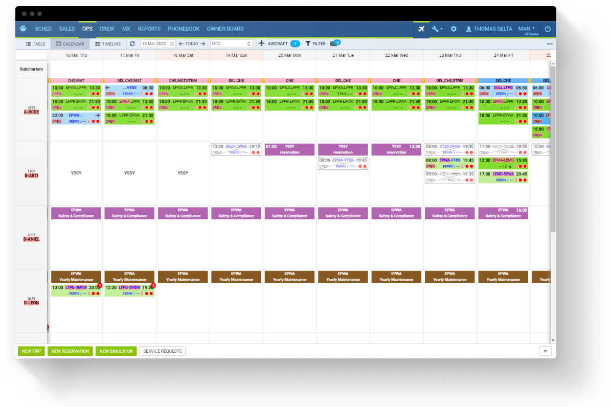 Flight Scheduling Software - Flight Operations Software